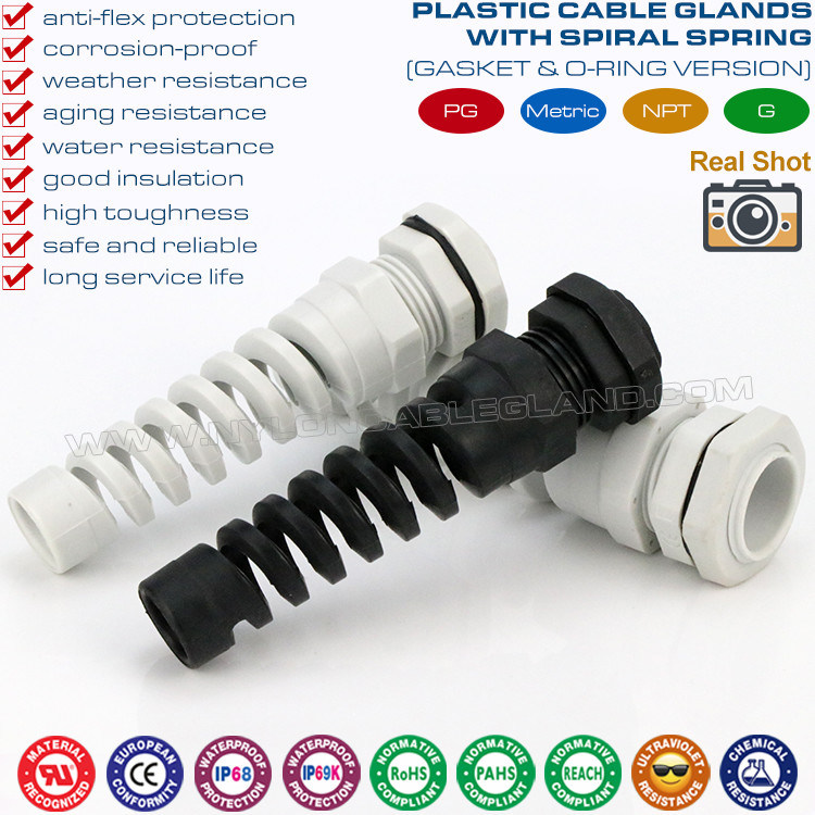 IP68 Electrical Cable Glands Metric & PG Threads Plastic Nylon ...