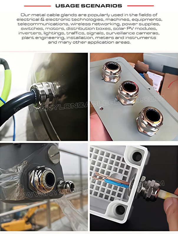 M8~M100 Metallic Metric Cable Entry Gland (Copper Cable Gland Connector ...