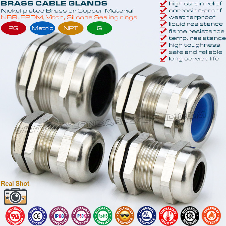 Dome Head Metallic Watertight Cable Glands IP68 with PG & Metric ...