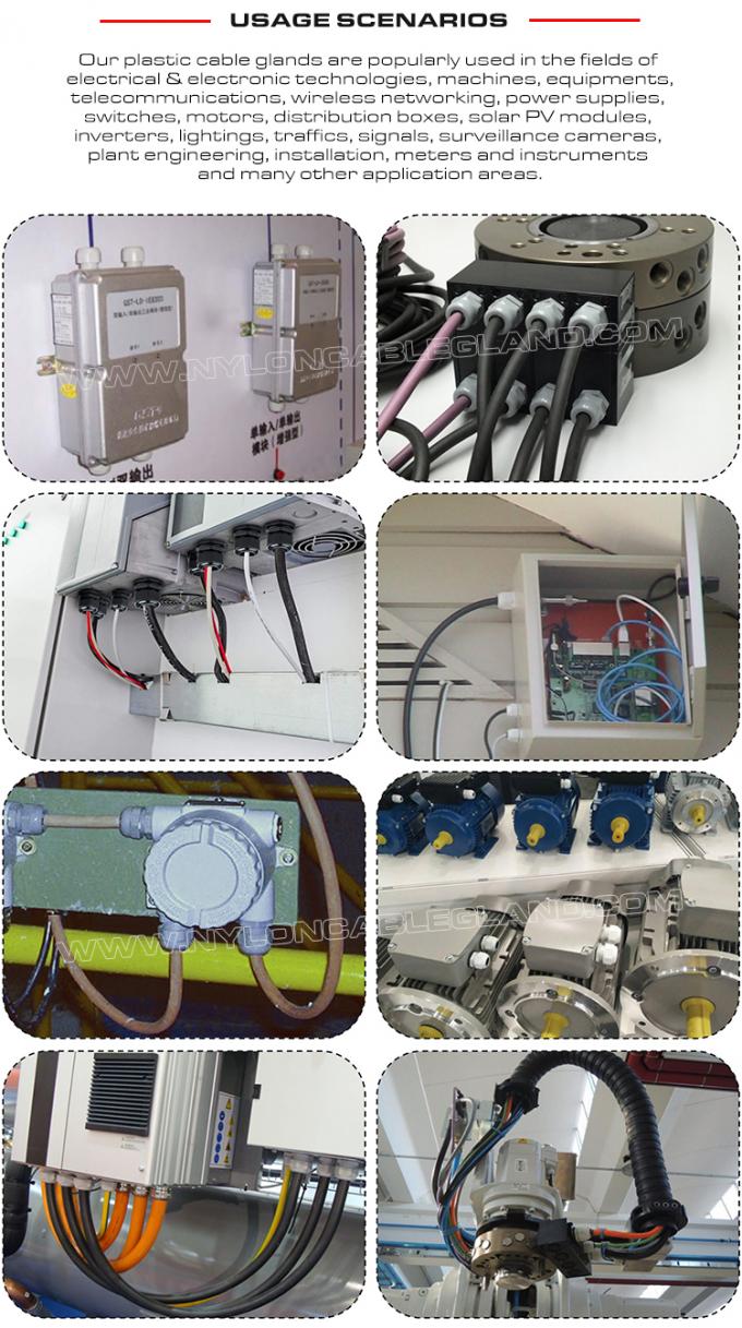 Pure White M20 Cable Gland, IP68 Watertight Nylon Cable Entry Gland ...